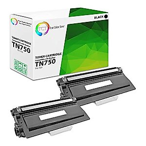 TCT Premium Compatible Toner Cartridge Replacement for Brother TN-750 TN750 Black High Yield Works with Brother HL-5440D 5450 6180, MFC-8510 8520 8950, DCP-8110 8250 Printers (8,000 Pages) - 2 Pack