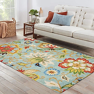 Lahome Collection Modern Floral Area Rug - 3'x5' Washable Rug Non-Slip Colorful Vintage Accent Distressed Throw Rugs Floor Carpet for Living Room Bedrooms Decor (3’X 5’, Paisley)