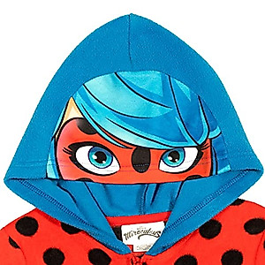 Miraculous Ladybug Little Girls Zip-Up Costume Onesie Pajama Coveralls Red 7-8
