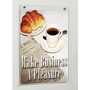Set of 10, Wall Mounted Sign Holder for 8.5x11 Posters, Clear Acrylic, Easy Updating Without Removing The Frame from The Wall