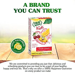 TRUE LEMON Fruit Punch Packets - Low Sugar, No Preservatives Kids Hydration Drink Mix
