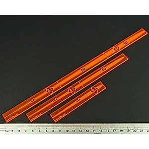 LITKO Space Fighter Multi-Range Fire Gauge Set | Compatible with Star Wars: X-Wing | Set of 3 (Fluorescent Green)