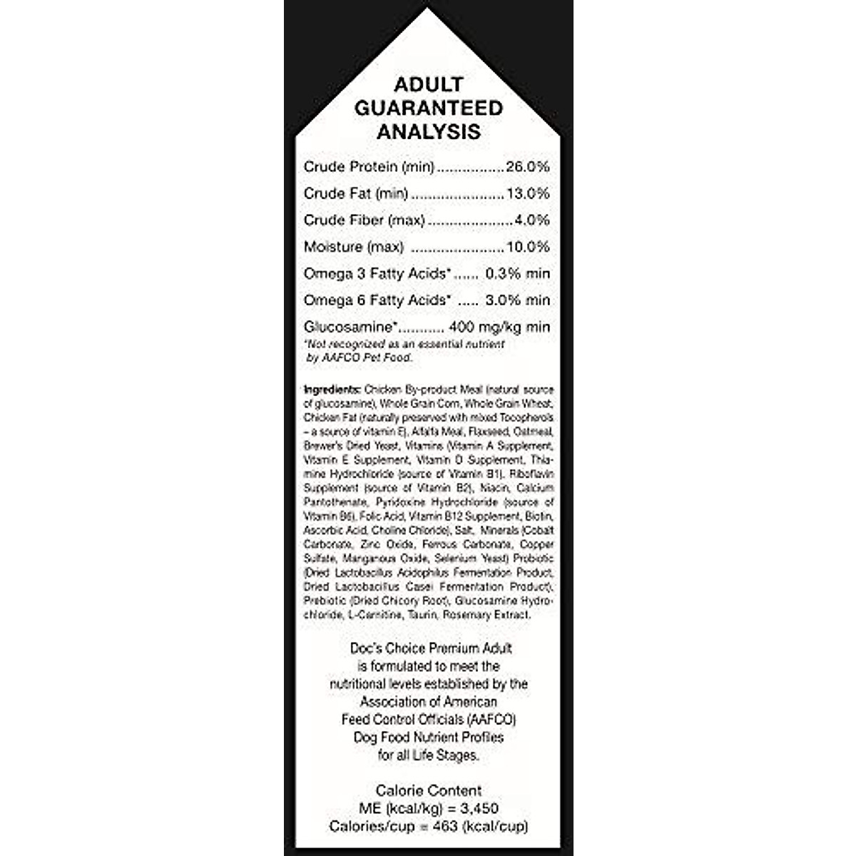 Doc's Choice Premium Adult Chicken Dry Dog Food - Great for Adults and Seniors, Veterinarian Developed, No Fillers/Artificial Ingredients, Made in The USA