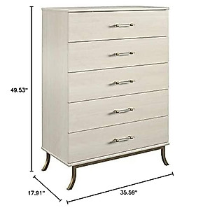Little Seeds Monarch Hill Clementine White 5 Drawer Dresser