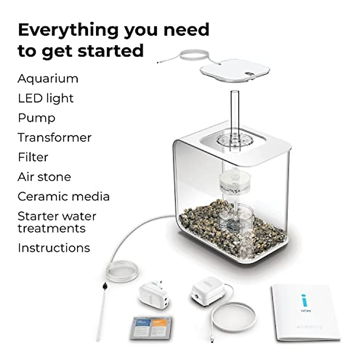 Flow 15 Aquarium with Standard Light - 4 Gallon, White