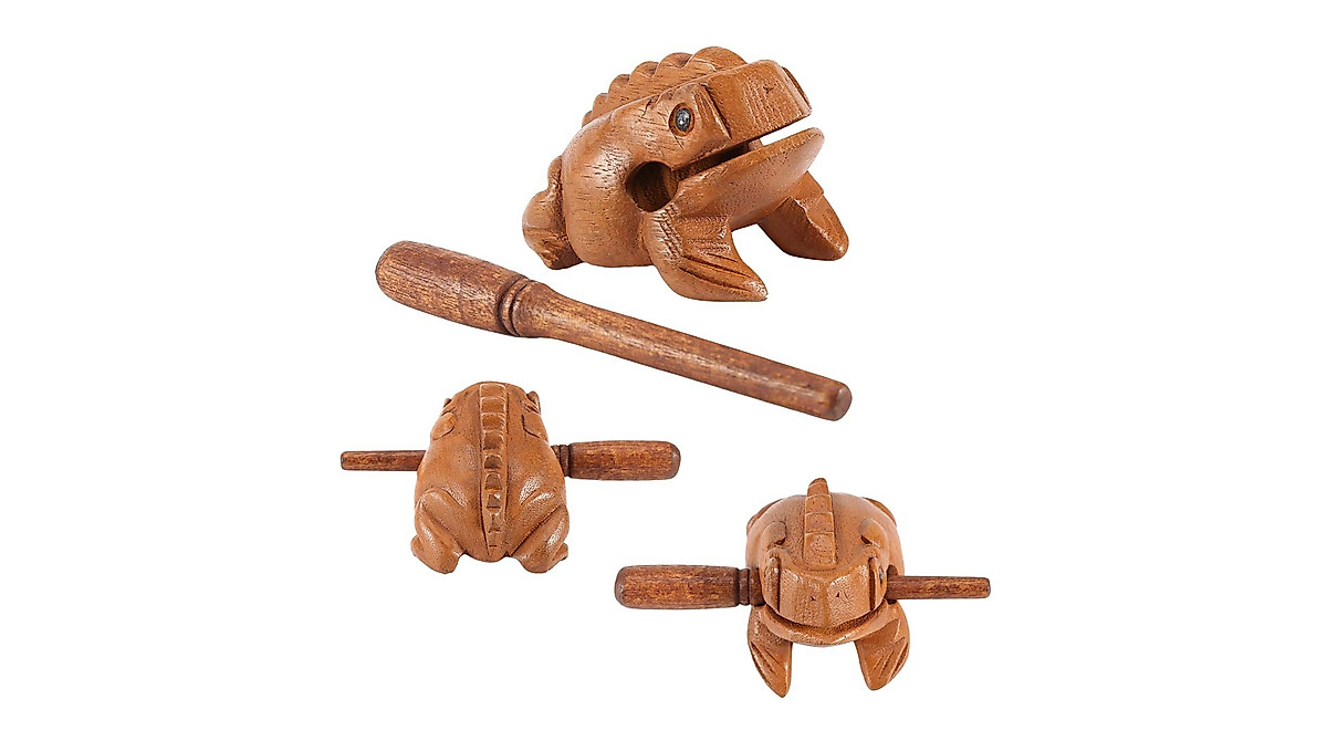 Zetiling Wooden Frog - Traditional Thai Lucky Craft & Musical Decor