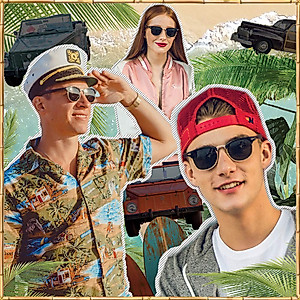 Woodies Wood Semi Rimless Sunglasses Polarized Black Lenses for Men & Women - Beach Ebony Wooden Frame - 100% UVA UVB Ray Protection