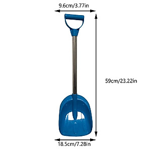 Kid Snow Shovel with Stainless Steel Handle, 23.2" Durable Shovel for Snow Removal, Winter Shovel with Handle for Digging Sand and Beach Fun Gift (Hot Pink)