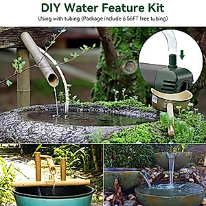 POPOSOAP Solar Water Pump Fountain,20W Solar Fountain Pump 320GPH Solar Powered Water Pump with Adjustable Flow, PVC Tubing and 16.4ft Cord Length for Garden, Ponds, Waterfall, Fish Pond