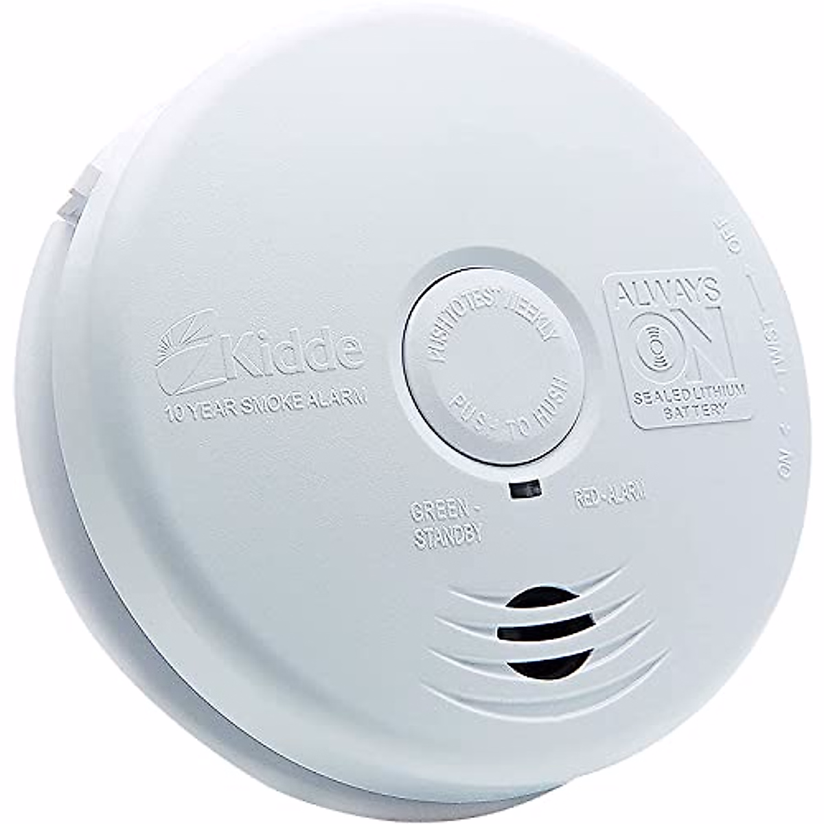 Kidde Hardwired Smoke Detector, 10-Year Battery Backup, Interconnect, Test-Silence Button, 2 Pack