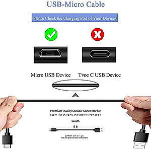 USB Charger Charging Cable Cord Wire Compatible for Logitech MX Master 2S/ MX Anywhere 2/MK875/MX Ergo/MX Ergo Plus/Performance MX/ G502/ K800/G915 TKL & More USB Mirco Port Mouse/Keyboard