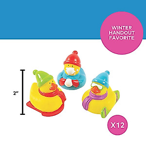 Fun Express Winter Sports Rubber Duckies - Toys - 12 Pieces
