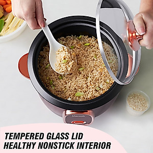 Macook Mini Rice Cooker Small Rice Cooker 3 Cup, Portable Travel Rice Cooker, Auto Keep Warm