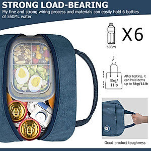 AURUZA Insulated Lunch Bag Reusable Large Lunch Box for Men/Women, Leakproof Cooler Tote Portable Lunch Bag