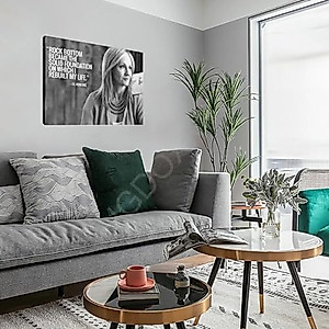 Novelist JK Rowling Inspirational Quotes Black And White Portrait Art Poster (2) Canvas Poster Wall Art Decor Print Picture Paintings for Living Room Bedroom Decoration Frame-style 20x16inch(50x40cm)