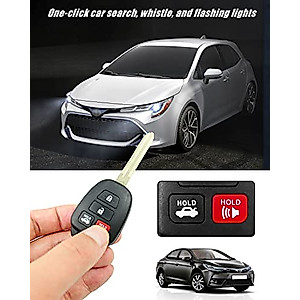 Key Fob for Toyota Corolla 2014-2019 for Toyota Camry 2014-2017 for Toyota Tacoma 2016-2018 4-Button Keyless Entry Remote Control Car Key Fob, FCC ID HYQ12BDM, HYQ12BEL2, Replace 89070-02880 H