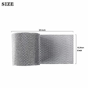 6 inch x 25 feet Aluminum Gutter Guard Mesh Roll, Leaf Guards for Gutters Gutter Covers Screen Rain Gutter Protector downspout Guard.