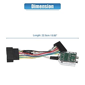 X AUTOHAUX Car Add an Amp Amplifier Adapter Interface to Radio System for Ford 2011-2018 with Red Extension Wire