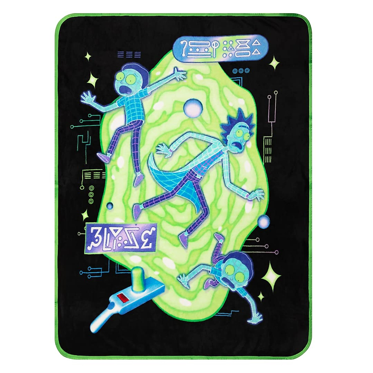 Franco Rick and Morty Adult Swim Bedding Super Soft Micro Raschel Throw, 46 in x 60 in, (Official WB Product) Collectibles