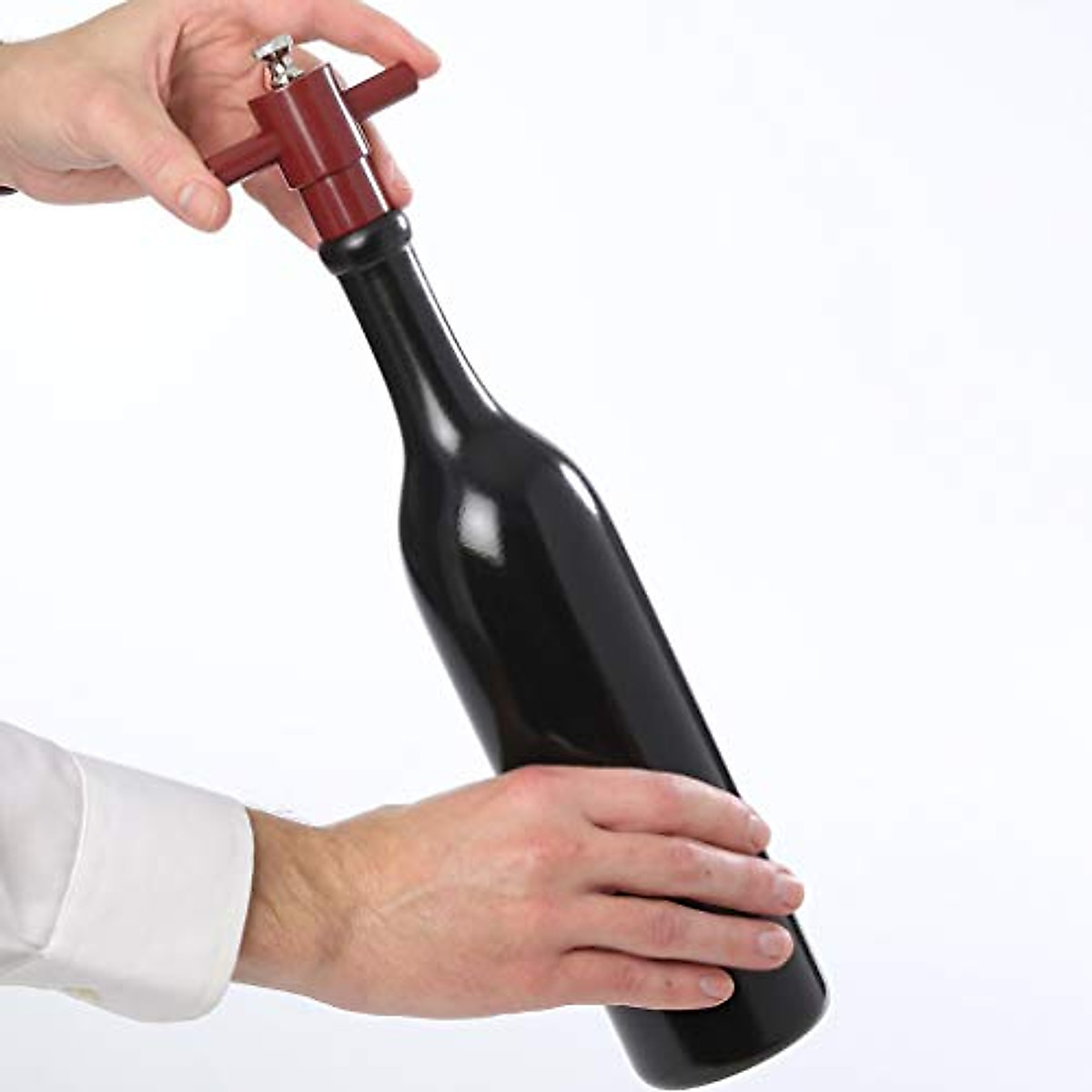 Chef Specialties Personalized Wine Bottle Pepper Mill, Ebony Chataeu Edition, Laser Engraved, Made in USA