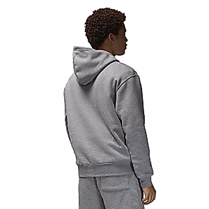 Nike Jordan Brooklyn Fleece Men's Pullover Hoodie (as1, alpha, l, regular, regular, Carbon Heather/White)