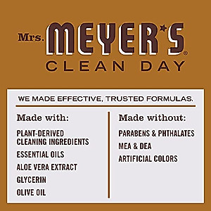 MRS. MEYER'S CLEAN DAY Hand Soap, Made with Essential Oils, Biodegradable Formula, Acorn Spice, 12.5 fl. Oz