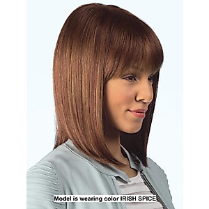 Bundle - 5 Items: Tatum Wig by Amore, Christy's Wigs Q & A Booklet, 2oz Travel Size Wig Shampoo, Wig Cap & Wide Tooth Comb - Color: CREAMY TOFFEE