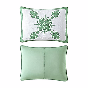 Tommy Bahama - Standard Sham, Cotton Bedding with Envelope Closure, Breathable Home Decor (Molokai Green, 21x27)