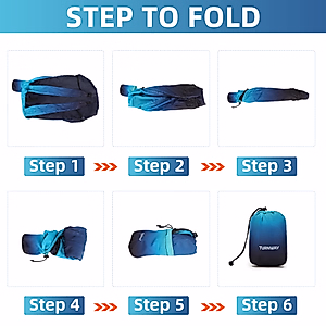 TurnWay Ultra lightweight Water Resistant Packable Backpack, Foldable Hiking Daypack for Travel Camping Cycling Outdoor for Women and Men (Blue)