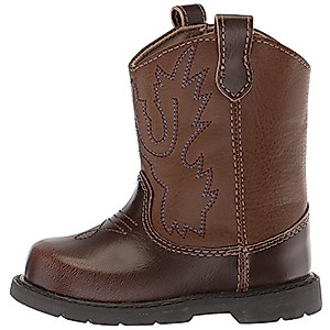 Baby Deer Round Toe Western Boot, Brown 5