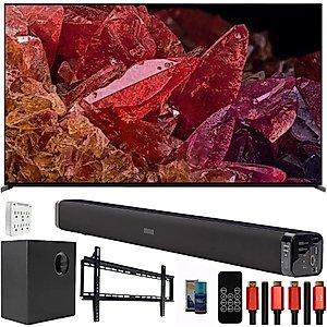 Sony XR85X95K 85" BRAVIA XR X95K 4K HDR Mini LED TV with Smart Google TV (2022) Bundle with Deco Gear Home Theater Soundbar with Subwoofer, Wall Mount Accessory Kit, 6FT 4K HDMI 2.0 Cables and More