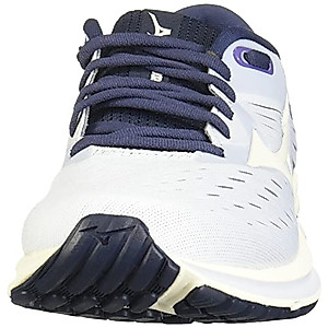 Mizuno womens Wave Rider 24 Running Shoe, Arctic Ice-snow White, 9.5 Wide US