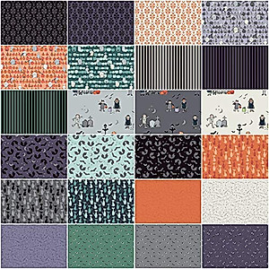 Melissa Mortenson Spooky Hollow Rolie Polie 40 2.5-inch Strips Jelly Roll Riley Blake RP-10570-40