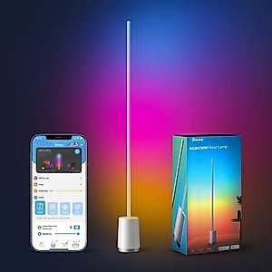 Govee Floor Lamp, RGBIC Lyra Color Changing Corner Lamp, Modern LED Lights with Wi-Fi App Control, 64+ Scene, DIY Modes, Music Sync, Standing Lamp Suitable for Bedroom, Living Room, Gaming Room