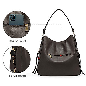 Realer Hobo Handbags for Women Large Hobo Bags Purses PU Leather Purses and Handbags Womens Purses Ladies Crossbody Bag