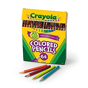 Crayola Mini Colored Pencils (Colors May Vary), Coloring Supplies for Kids, 64 Count, Gift