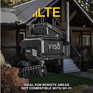 Vosker V150 Solar-Powered LTE Cellular Home Security Outdoor Camera, Motion Activated Sensor Nightvision Wireless - Bundle Including 4 V150 Cameras and 4 Security Boxes