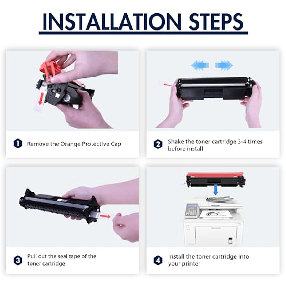 CF230A 30A Toner Cartridge Black MFP M227fdw 4 Pack Compatible Replacement for HP 30A CF230A 30X CF230X for HP Pro M203dw MFP M227fdw M227fdn M203dn M227sdn M203d M227 M203 Series Printer Ink