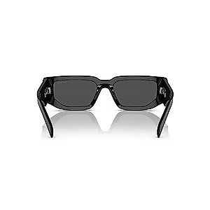 Prada PR 13ZS 1AB5S0 Black Plastic Cat-Eye Sunglasses Grey Lens