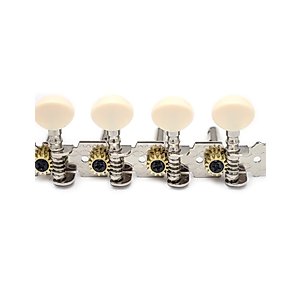 Metallor Guitar Machine Heads Tuning Pegs Tuning Keys for Mandolin Banjo and 8 String Guitars Instruments Double Hole Chrome Plating 4L 4R.