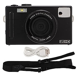 Mirrorless Digital Camera, 8M HD CMOS 1920x1080 24M 16X Digital Single Micro Camera with USB Cable for Outdoor