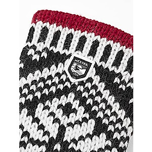Hestra Unisex Nordic Wool Mitt Insulated Mittens for Cold Weather & Everyday Wear - Black/Offwhite - 9