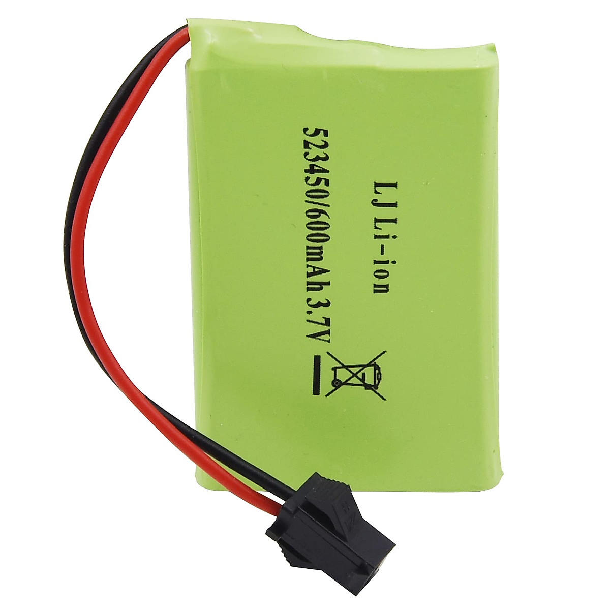 Blomiky 2 Pack 3.7V 600mAh Lithium Rechargeable Battery and 2 USB Charger Cable Compatible with Some Remote Control Robot Dog K9 Battery 2