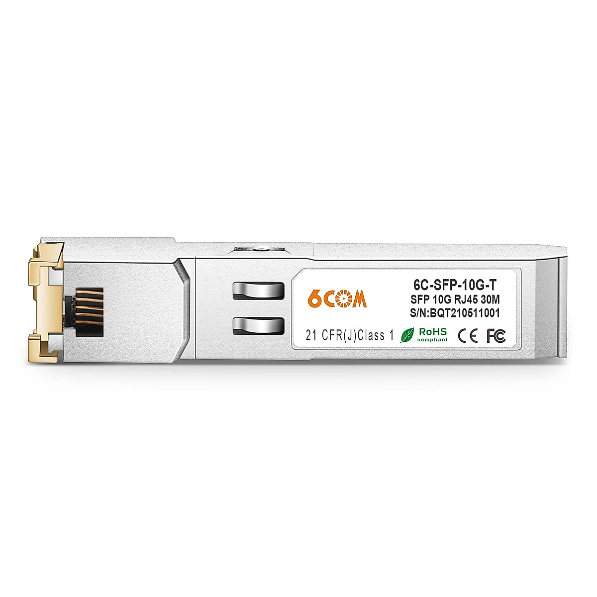 10GBase-T SFP+ Copper RJ45 Module Transceiver, RJ-45 SFP+ CAT.6a, up to 30 Meters, Compatible for Cisco SFP-10G-T-S, Ubiquiti UF-RJ45-10G, Netgear, D-Link, Mikrotik, Supermicro, TP-Link and More
