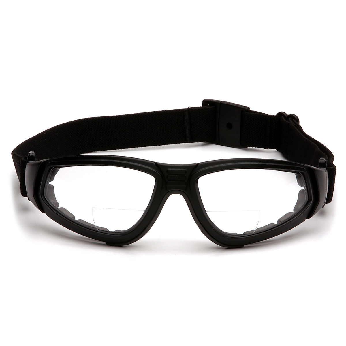 Pyramex XSG Reader Safety Glasses, Black Frame/Clear Anti-Fog + 2.0 Lens