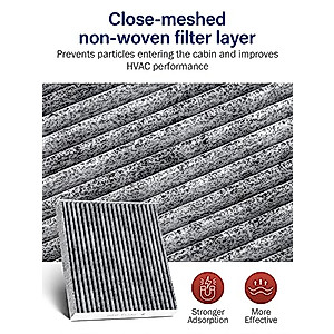 Kootek Cabin Air Filter with Activated Carbon, 2pcs Car Automotive Replacement Passenger Compartment Air Filters for Toyota 4Runner, RAV4, Corolla, Camry, Highlander, Tundra, Subaru, CP285, CF10285