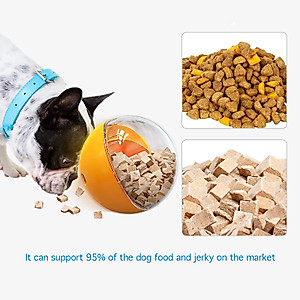 Monotre Dog Treat Ball, Dog Food Puzzle Slow Feeder Interactive Squeaky Mental Stimulation Toys, Dog& Cat Treat Dispenser Puzzle Toys Active Rolling Balls for Medium/Large Dog Breeds