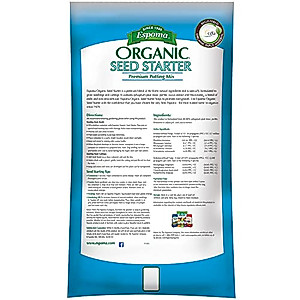 Espoma Organic Seed Starter Premium Potting Soil Mix - All Natural & Organic Seed Starting Mix with Mycorrhizae. For Organic Gardening, 16 qt, Pack of 1