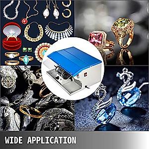 VEVOR Polishing Buffing Machine 200W Jewelry Buffing Machine 110V Jewelry Polishing Tool Dust Collector with Light Table Top Jewelry Buffer Polisher
