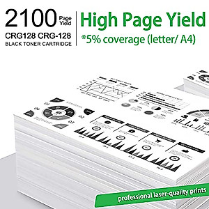 greencycle Compatible Toner Cartridge Replacement for Canon 128 CRG128 Work with ImageCLASS D530 D550 MF4770N MF4890DW MF4880DW LBP6230DW MF4450 MF4570DN Faxphone L100 L190 Printer (Black, 4-Pack)